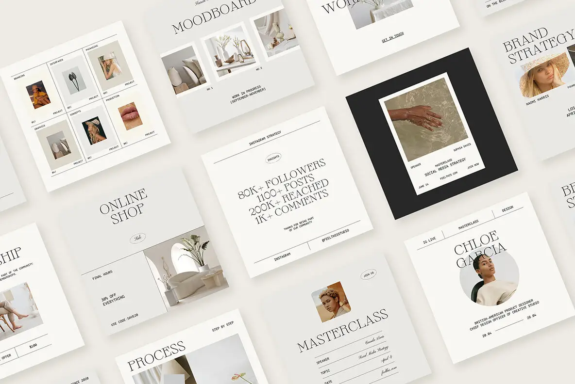 Heaven Instagram Social Media Pack Canva PS Instagram - YouWorkForThem