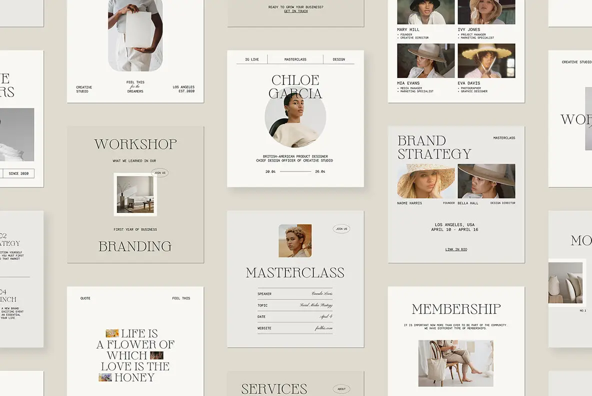 Heaven Instagram Social Media Pack Canva PS Instagram - YouWorkForThem