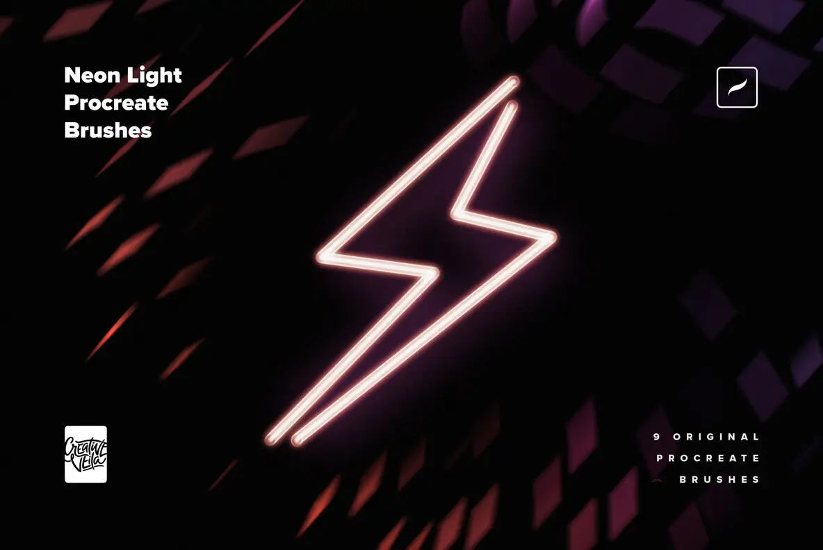 Neon Light Procreate Brushes - YouWorkForThem