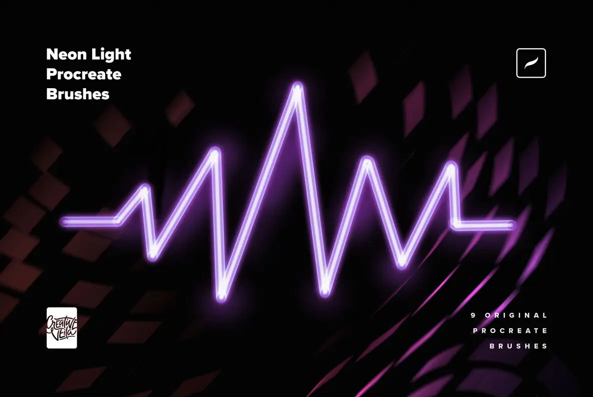 Neon Light Procreate Brushes - YouWorkForThem