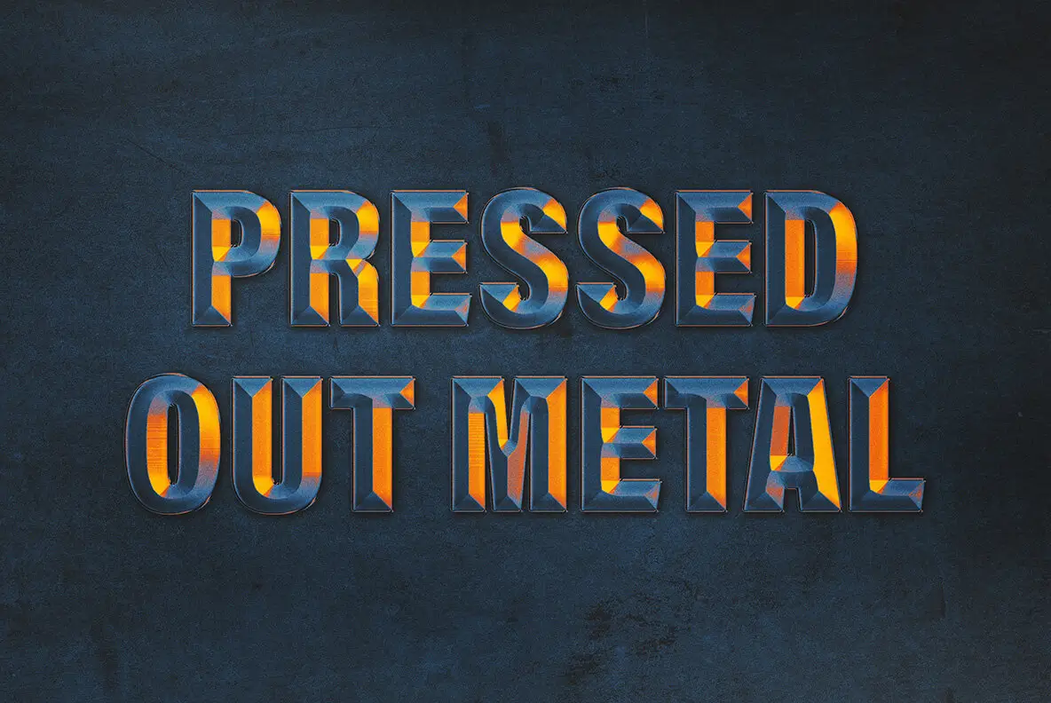 Forged Steel Text Effect - YouWorkForThem