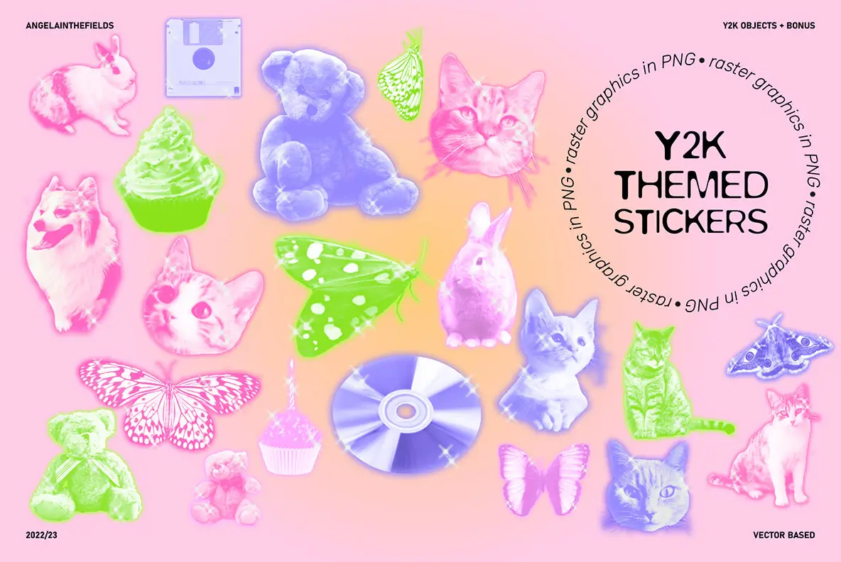 Y2K Library Graphics - YouWorkForThem