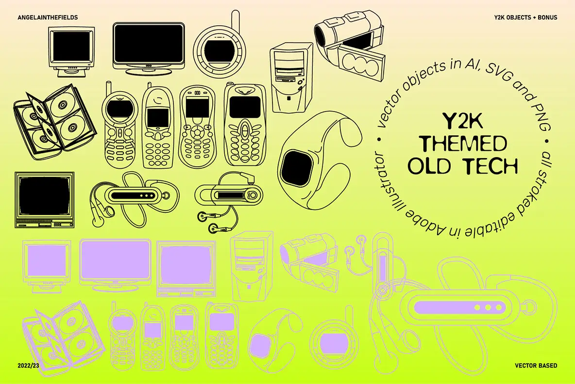 Y2K Library Graphics - YouWorkForThem