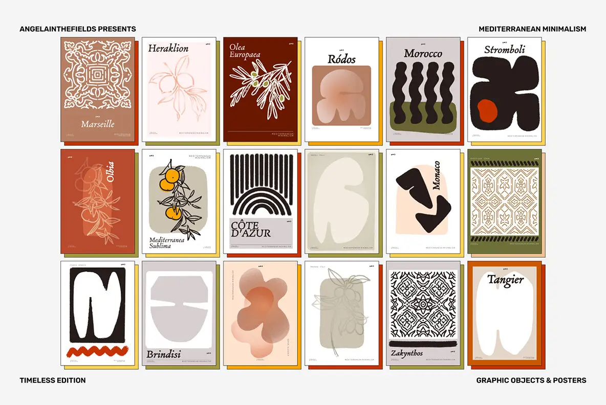 Mediterranean Minimalism Illustrations - YouWorkForThem