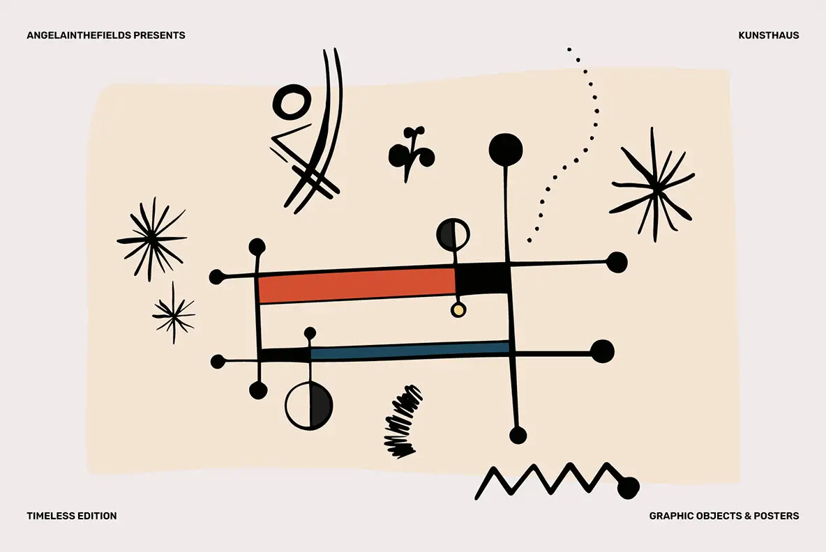 Retro Expressionism Objects Abstract - YouWorkForThem