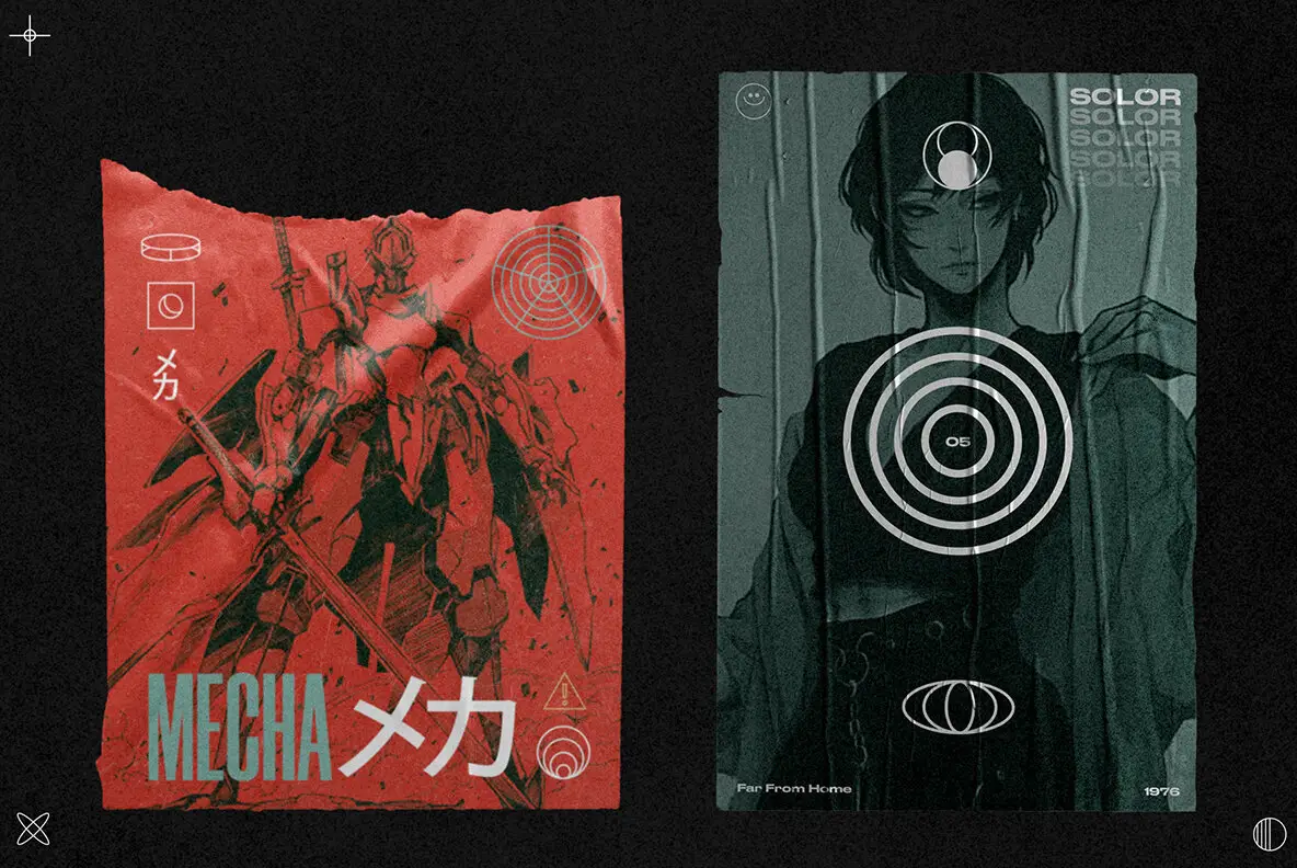 Cyber Y2K Elements Graphics - YouWorkForThem