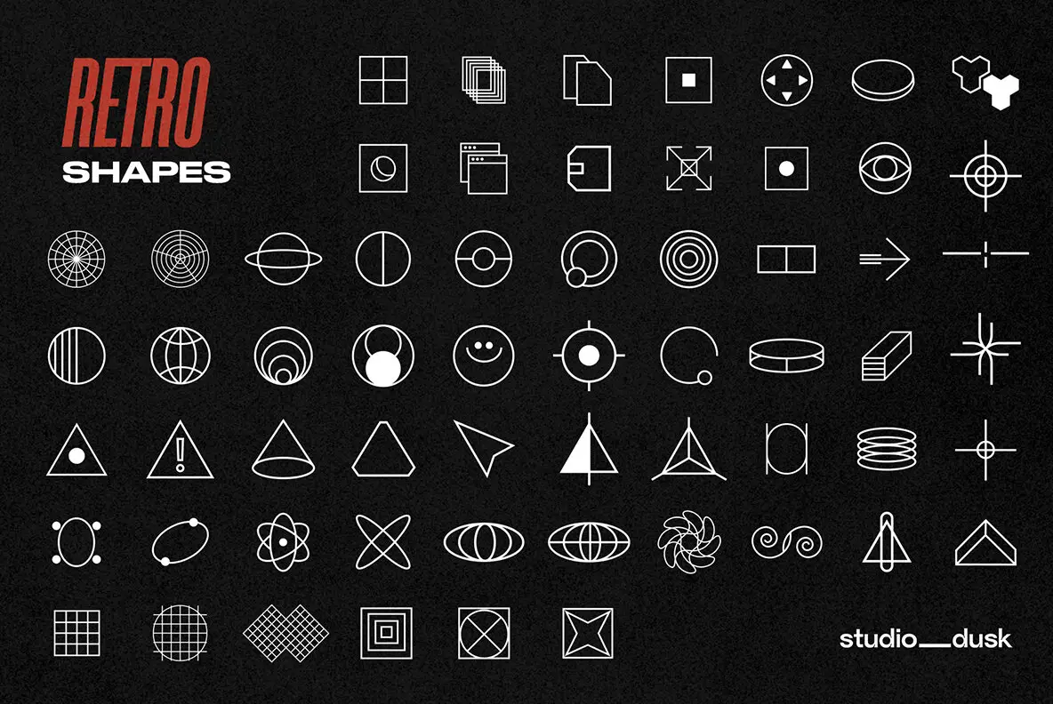 Cyber Y2K Elements Icons - YouWorkForThem