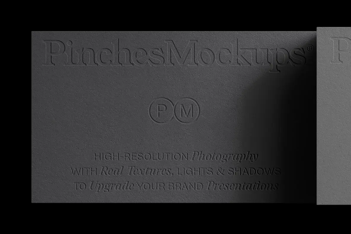 PM_BC 10 - Embossed Debossed Business Cards Mockup Graphics - YouWorkForThem