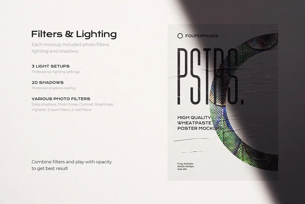 50 Poster Mockup Bundle Glued Paper Mockups - YouWorkForThem