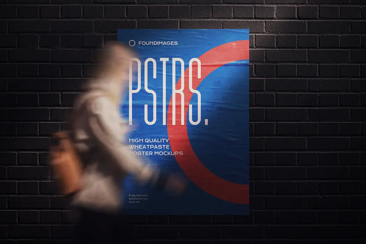 50 Poster Mockup Bundle Glued Paper Graphics - YouWorkForThem