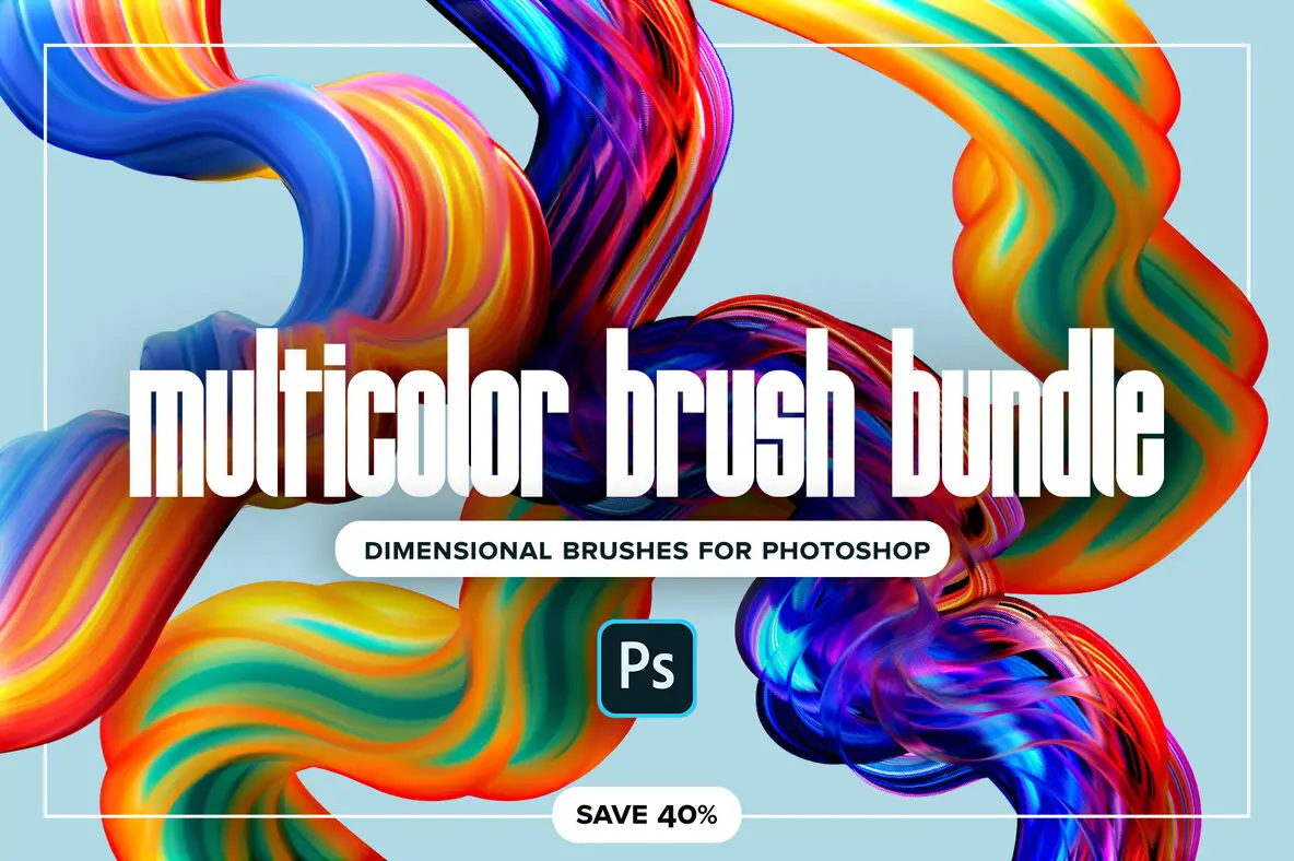 Multicolor Brush Bundle for Photoshop - YouWorkForThem