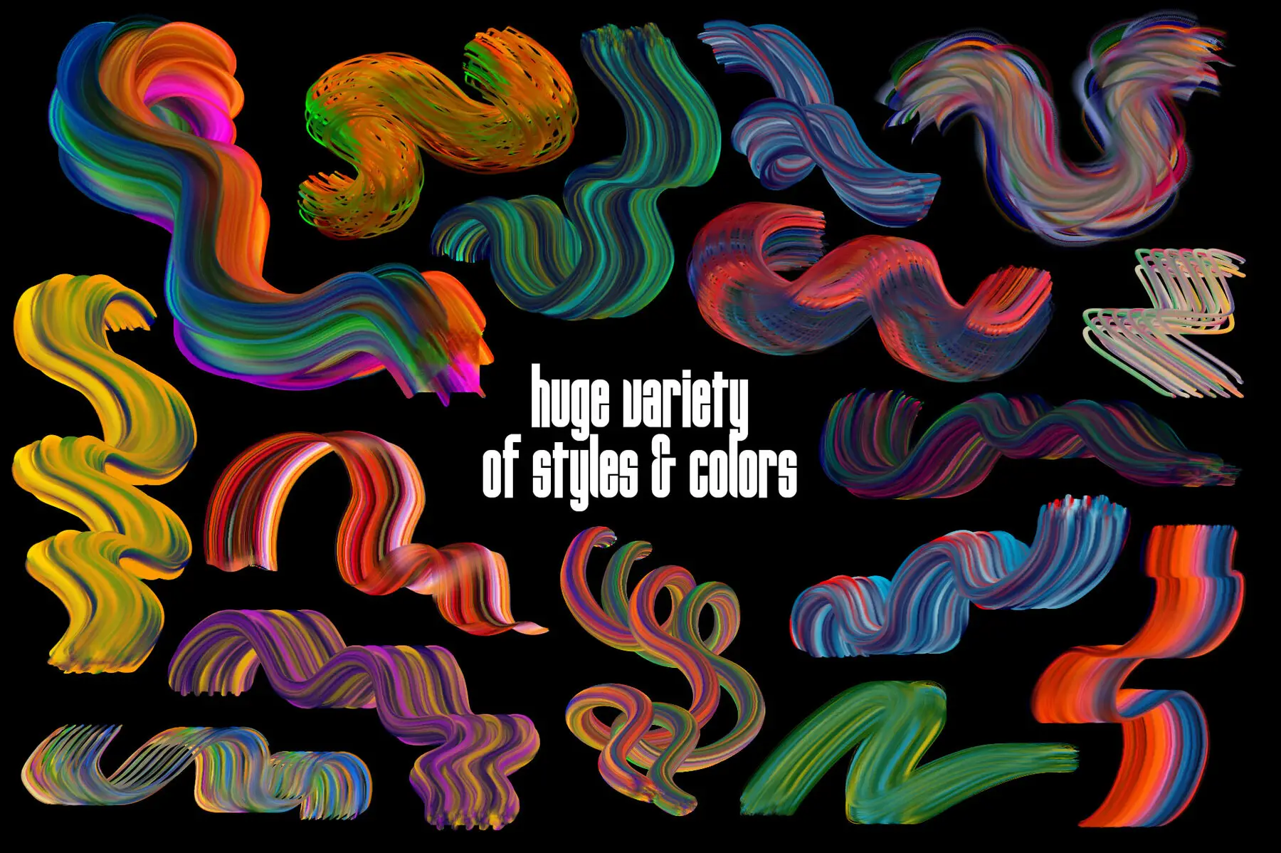 Multicolor Brush Bundle for Photoshop - YouWorkForThem