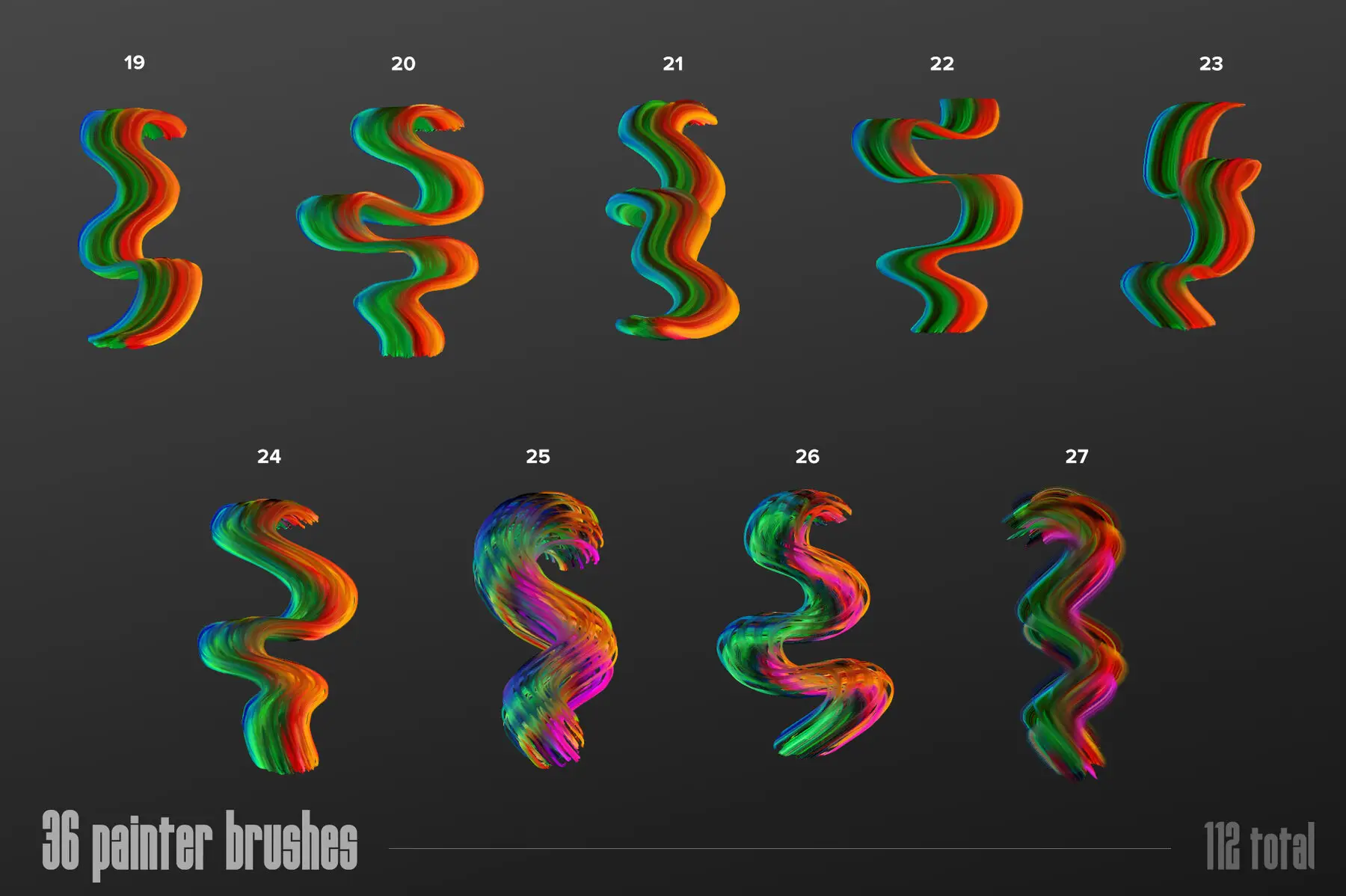 Multicolor Brush Bundle for Photoshop - YouWorkForThem