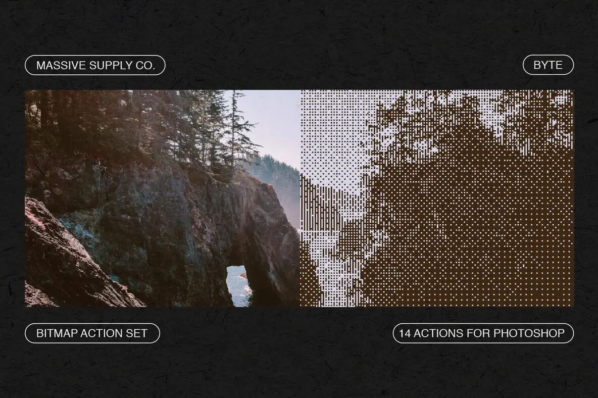 BYTE - Bitmap Actions for Photoshop - YouWorkForThem