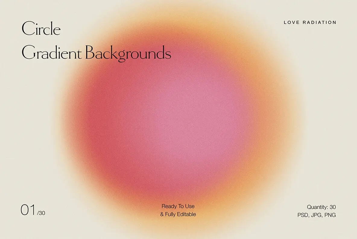 Circle Abstract Bright Grainy Gradient Backgrounds PSD Gradients ...