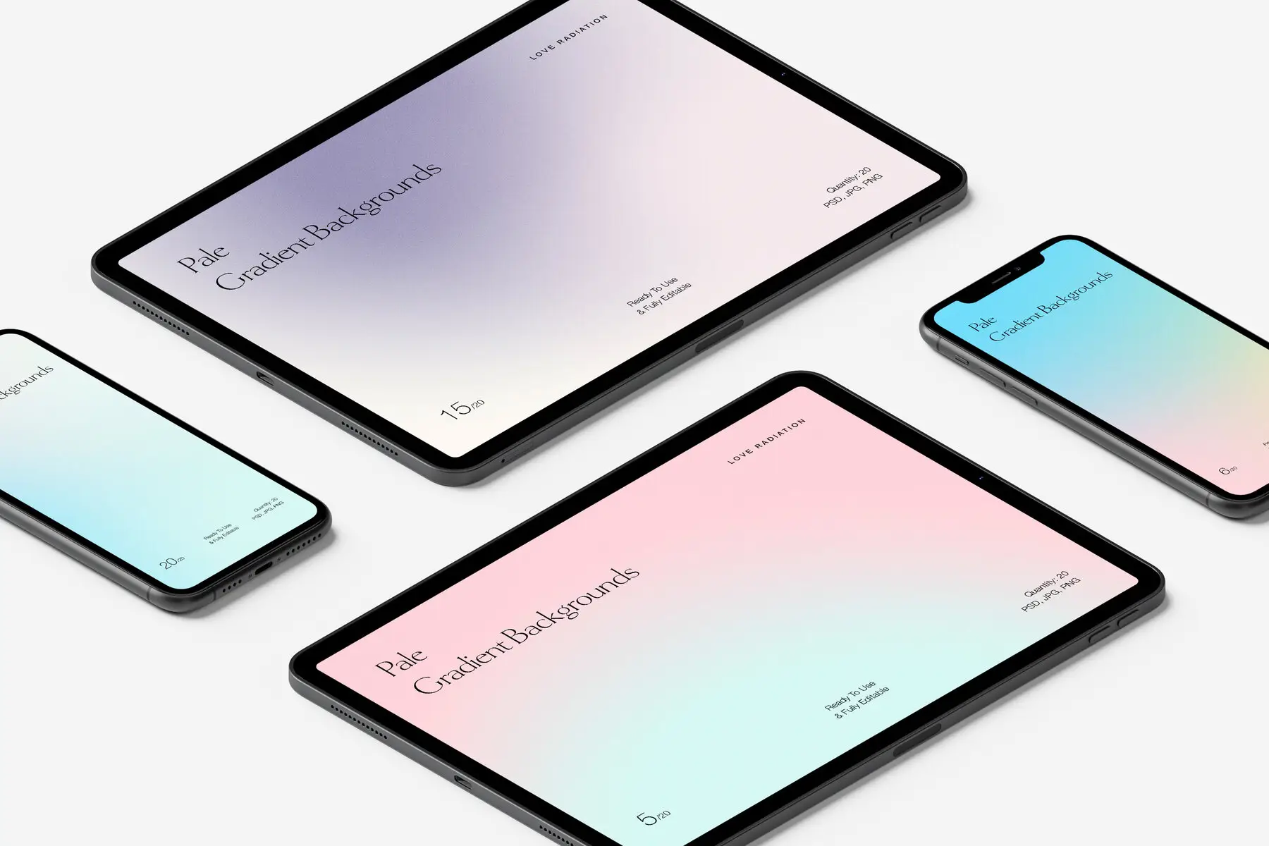 Pale Abstract Pastel Grainy Gradient Backgrounds PSD Graphics ...
