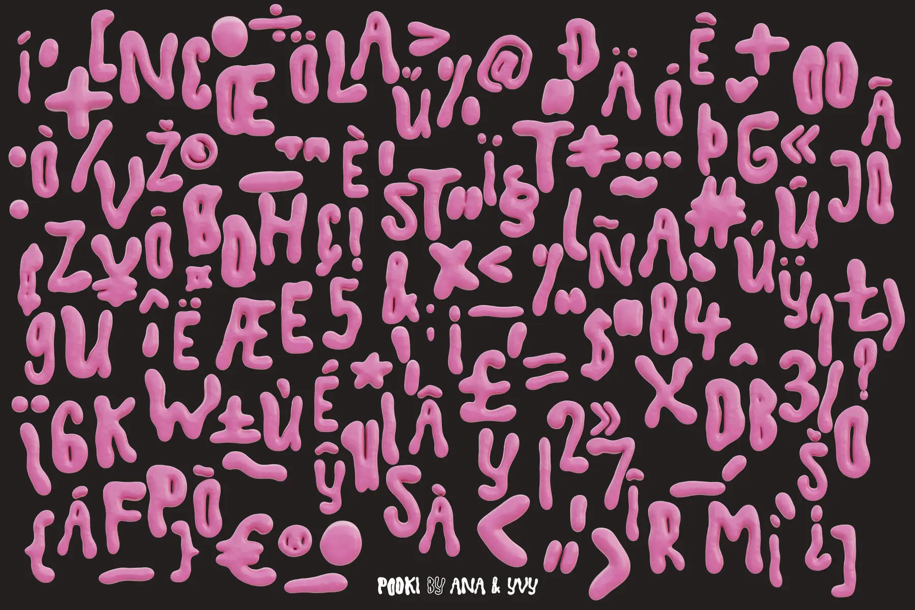 Pooki - Font Graphics Graphics - YouWorkForThem