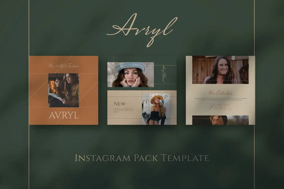 Avryl Story Feed Instagram Template Graphics - YouWorkForThem