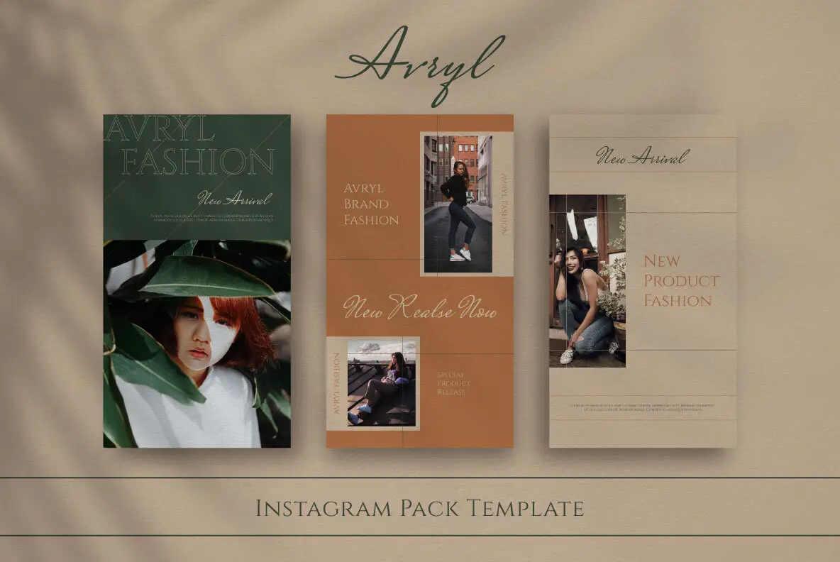 Avryl Story Feed Instagram Template Graphics - YouWorkForThem