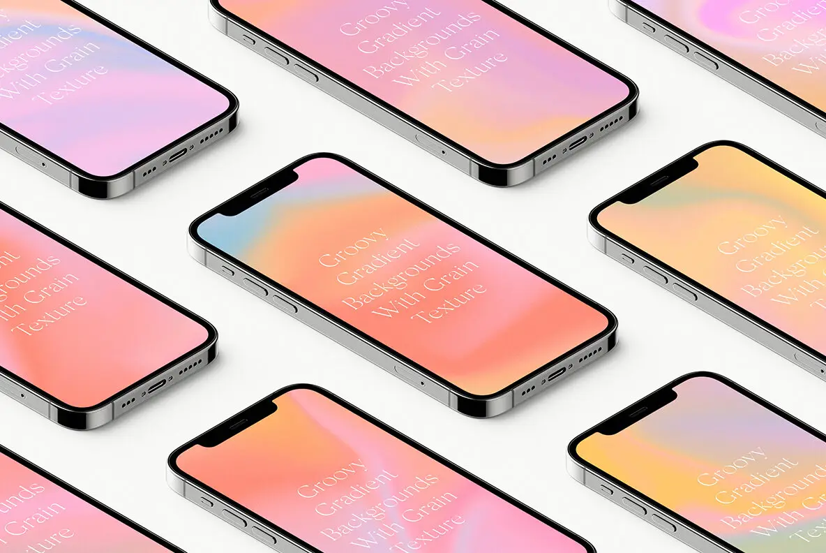 Groovy Liquid Grainy Gradient Textures Backgrounds Graphics ...