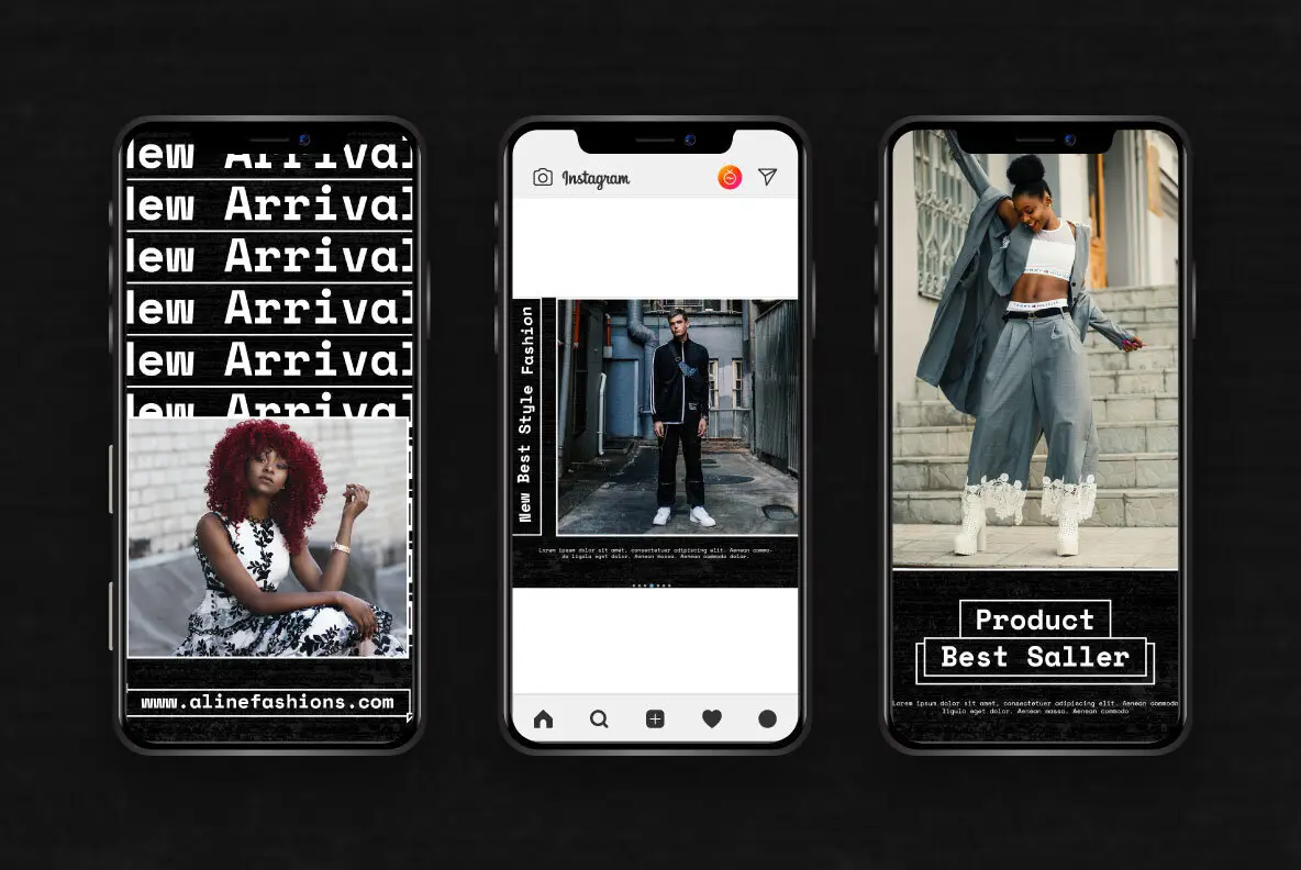 Aline Story Feed Instagram Template Graphics - YouWorkForThem