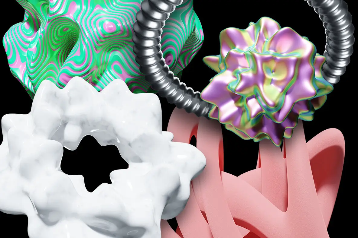 Abstract - 3D Shapes and Forms 3D - YouWorkForThem