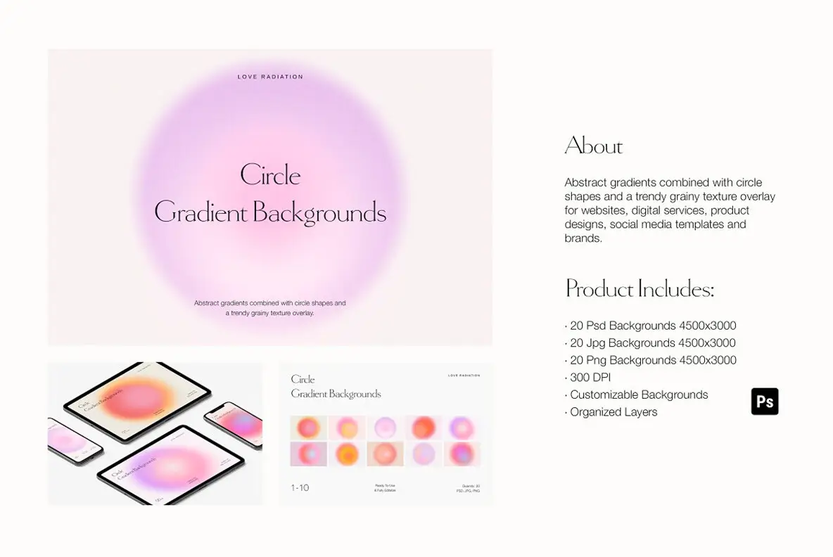 300 Grainy Gradient Backgrounds Gradients - YouWorkForThem