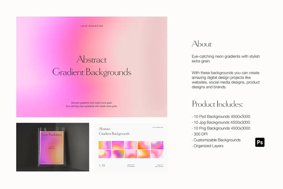 300 Grainy Gradient Backgrounds Gradients - YouWorkForThem