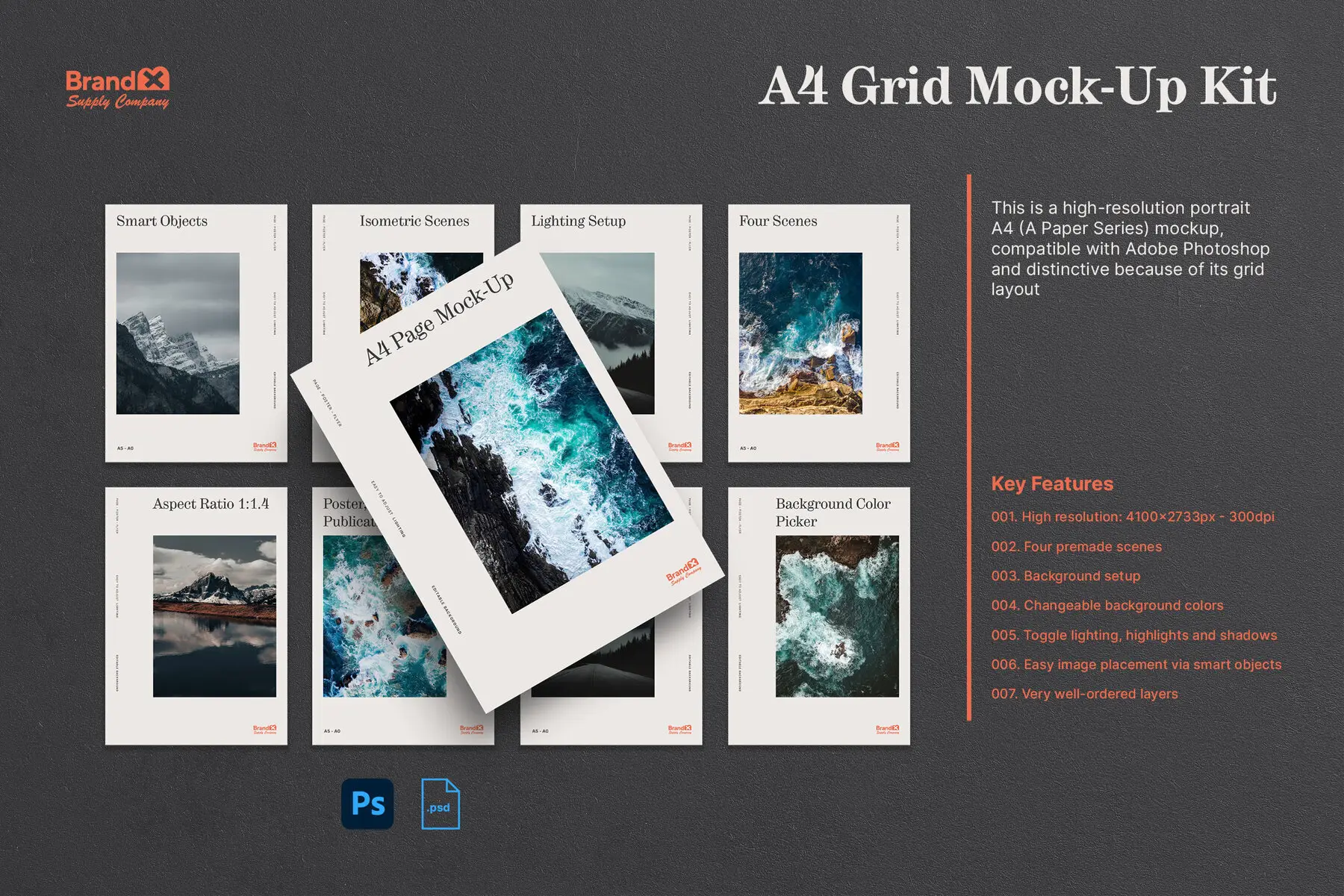 Agenzia A4-A0 Paper Grid Mockup Kit Graphics - YouWorkForThem