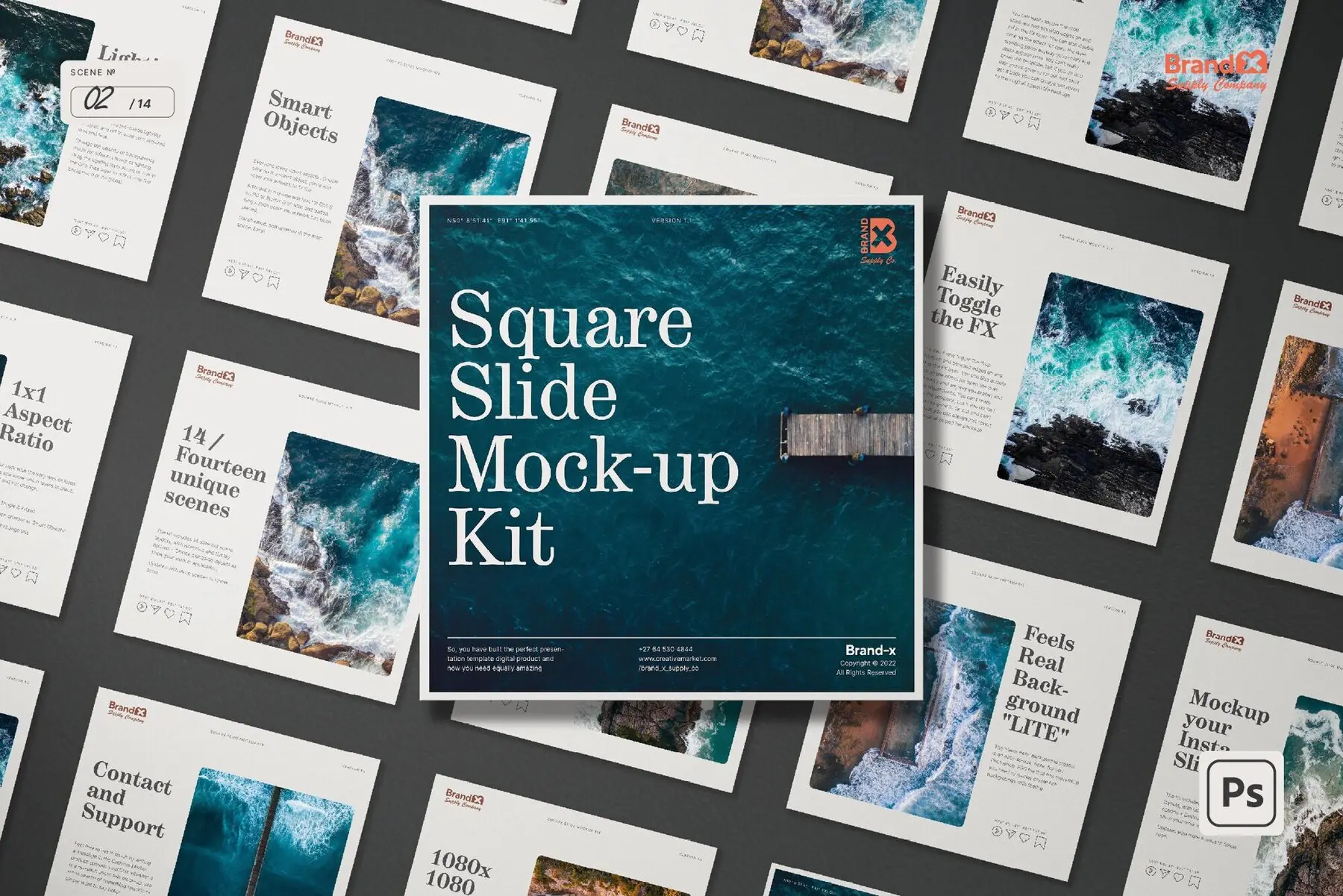Agenzia I Square Slide Mockup Kit Mockups - YouWorkForThem