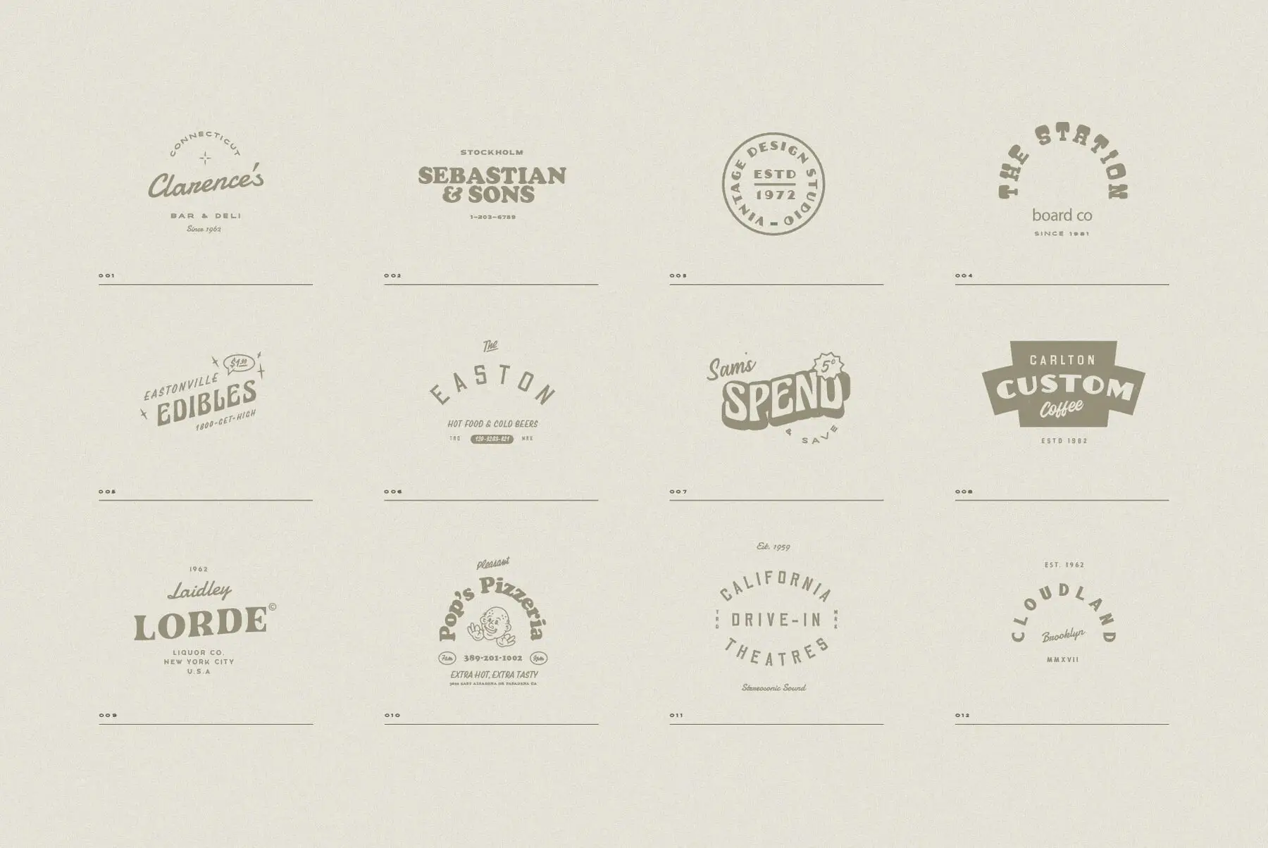 Retro Logo Collection x30 Graphics - YouWorkForThem