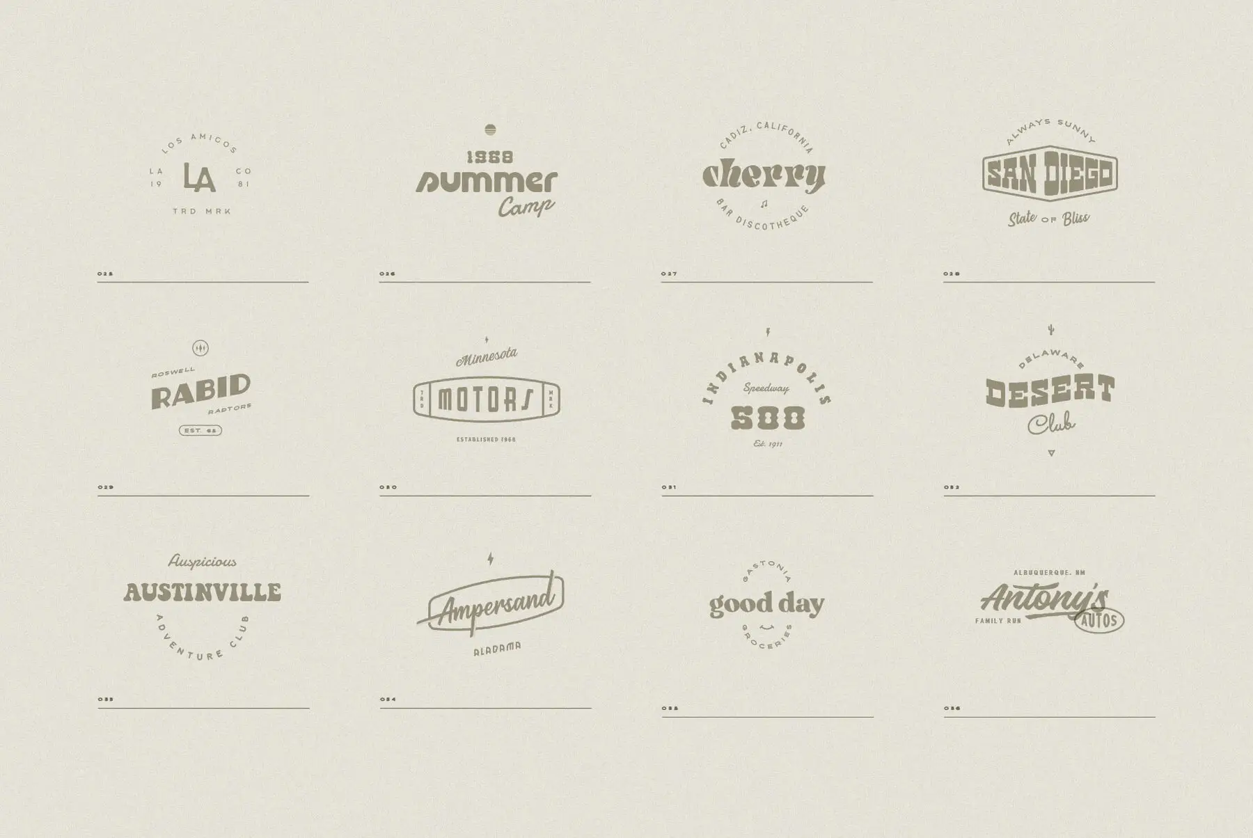 Retro Logo Collection x30 Graphics - YouWorkForThem