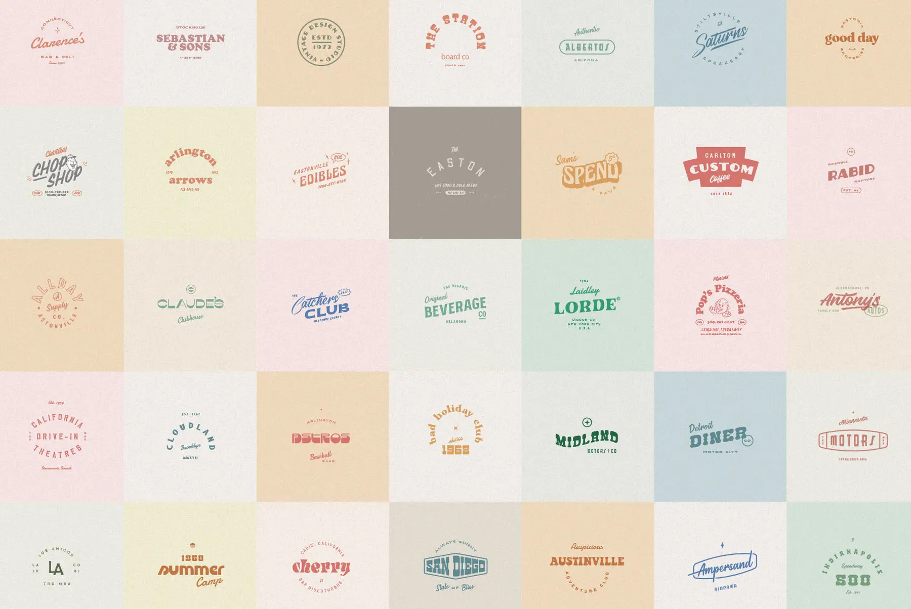 Retro Logo Collection x30 Graphics - YouWorkForThem