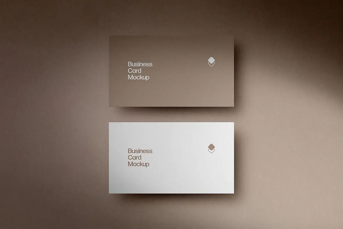 Peach Business Card Mockup Mockups - YouWorkForThem