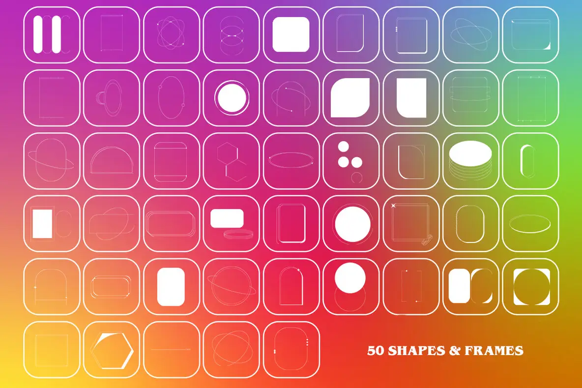 Soft Aesthetic - Shapes Textures Icons - YouWorkForThem