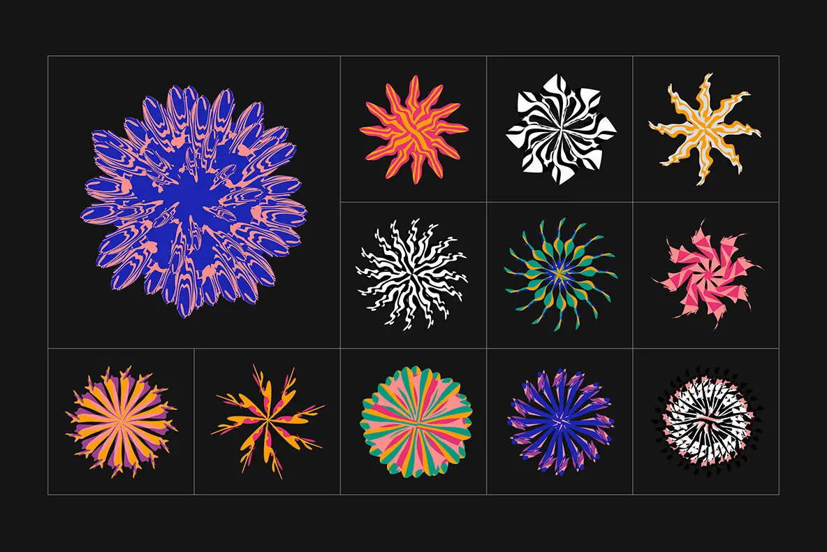 Distorted Abstract Shapes Graphics - YouWorkForThem