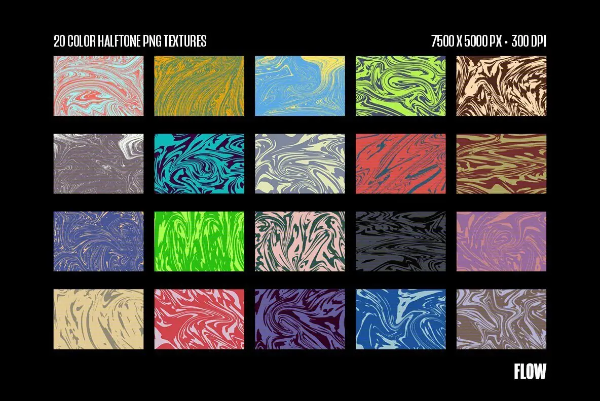 Flow Retro Color Halftones Graphics - YouWorkForThem