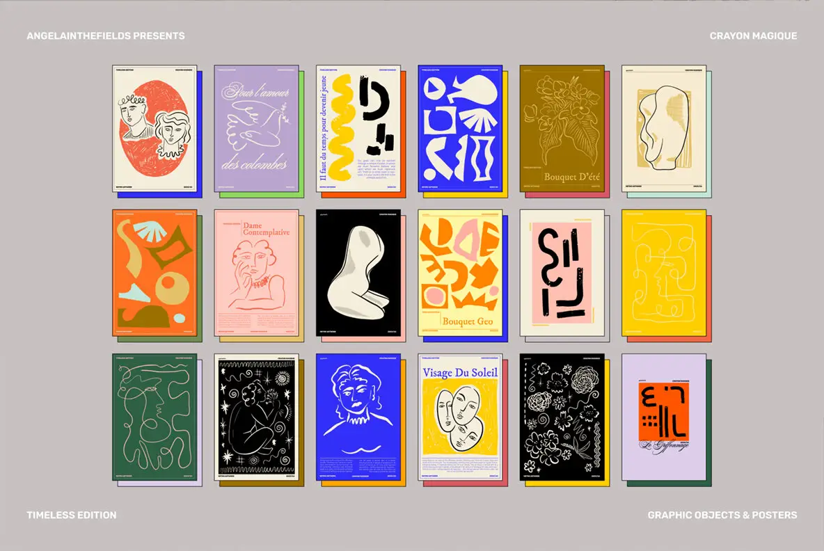 Retro Modern Doodle Art Graphics - YouWorkForThem