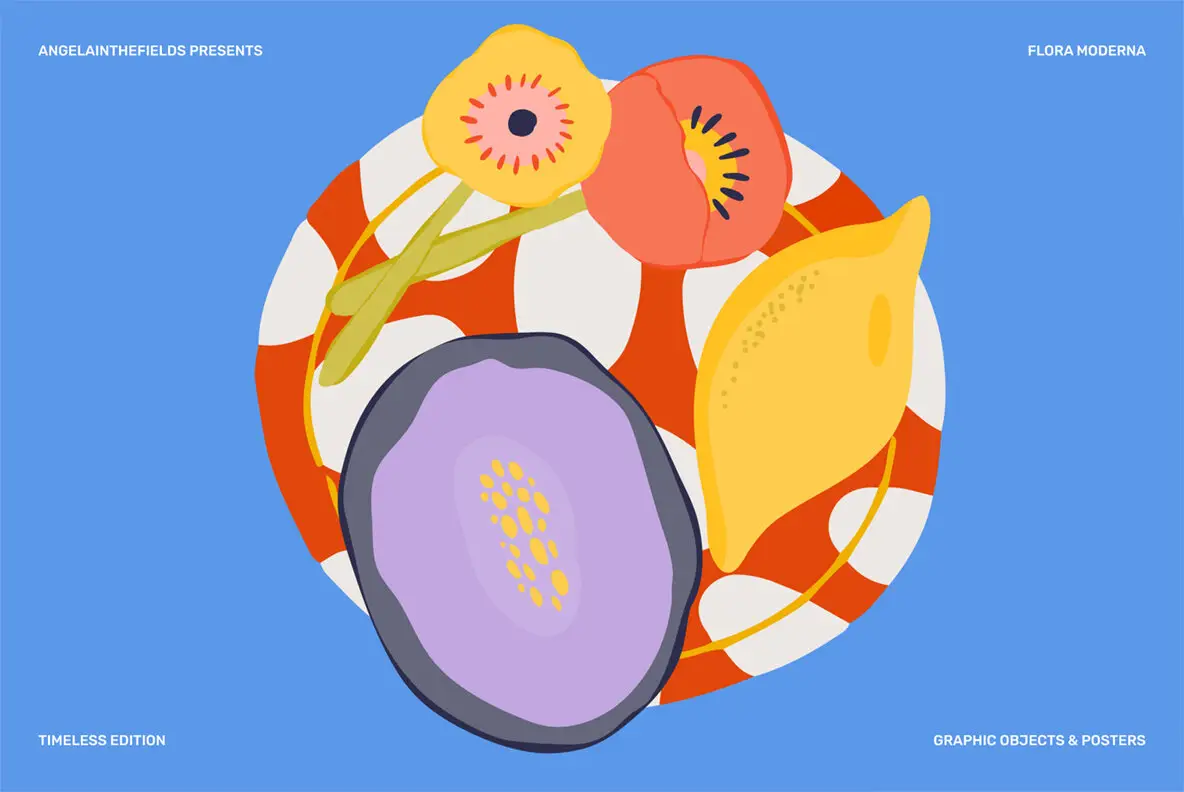 Flora Moderna Vector Clipart Graphics - YouWorkForThem