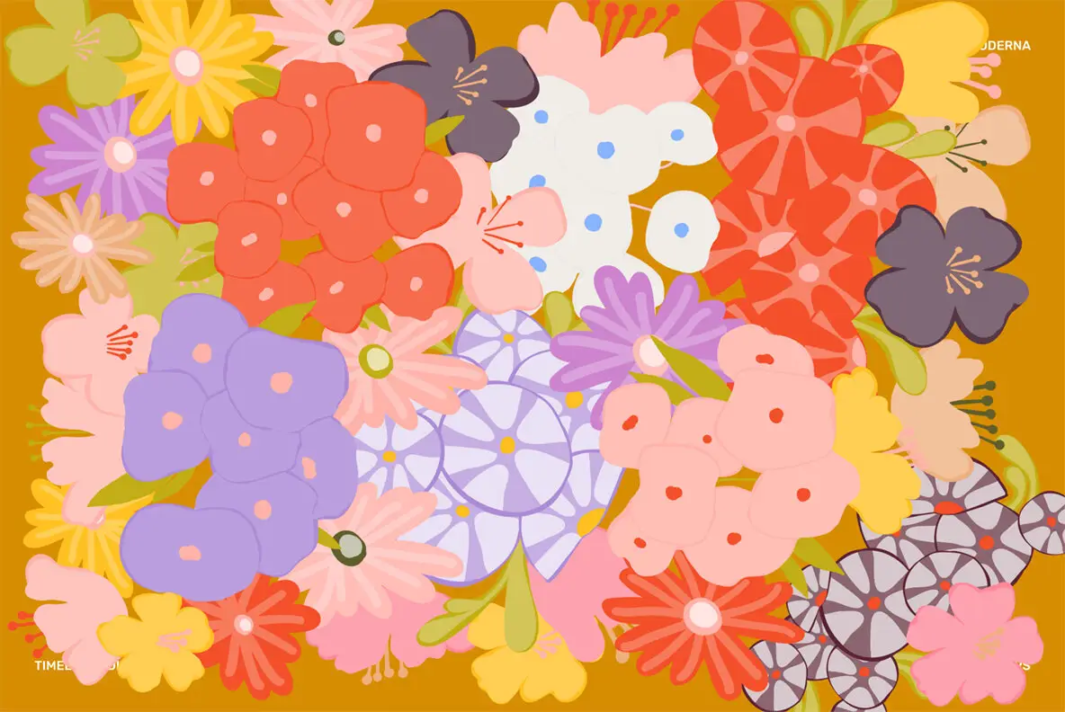 Flora Moderna Vector Clipart Graphics - YouWorkForThem