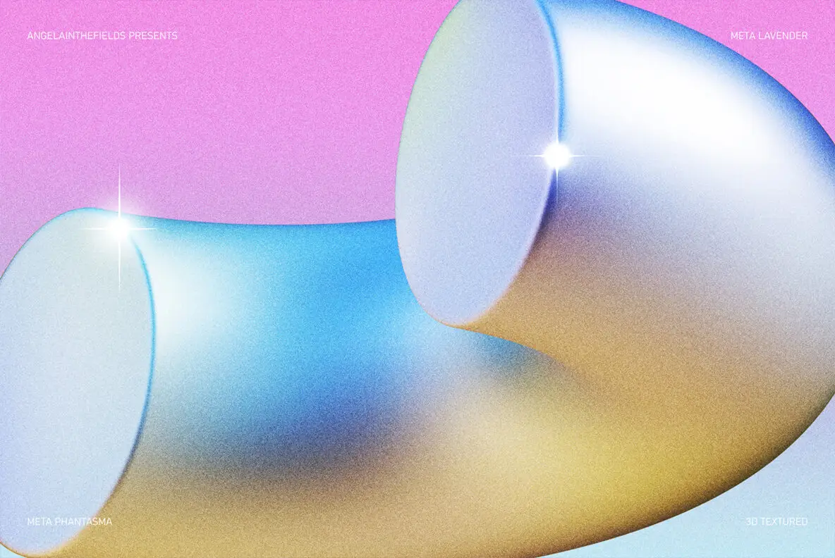 3D Meta Lavender Objects Graphics - YouWorkForThem