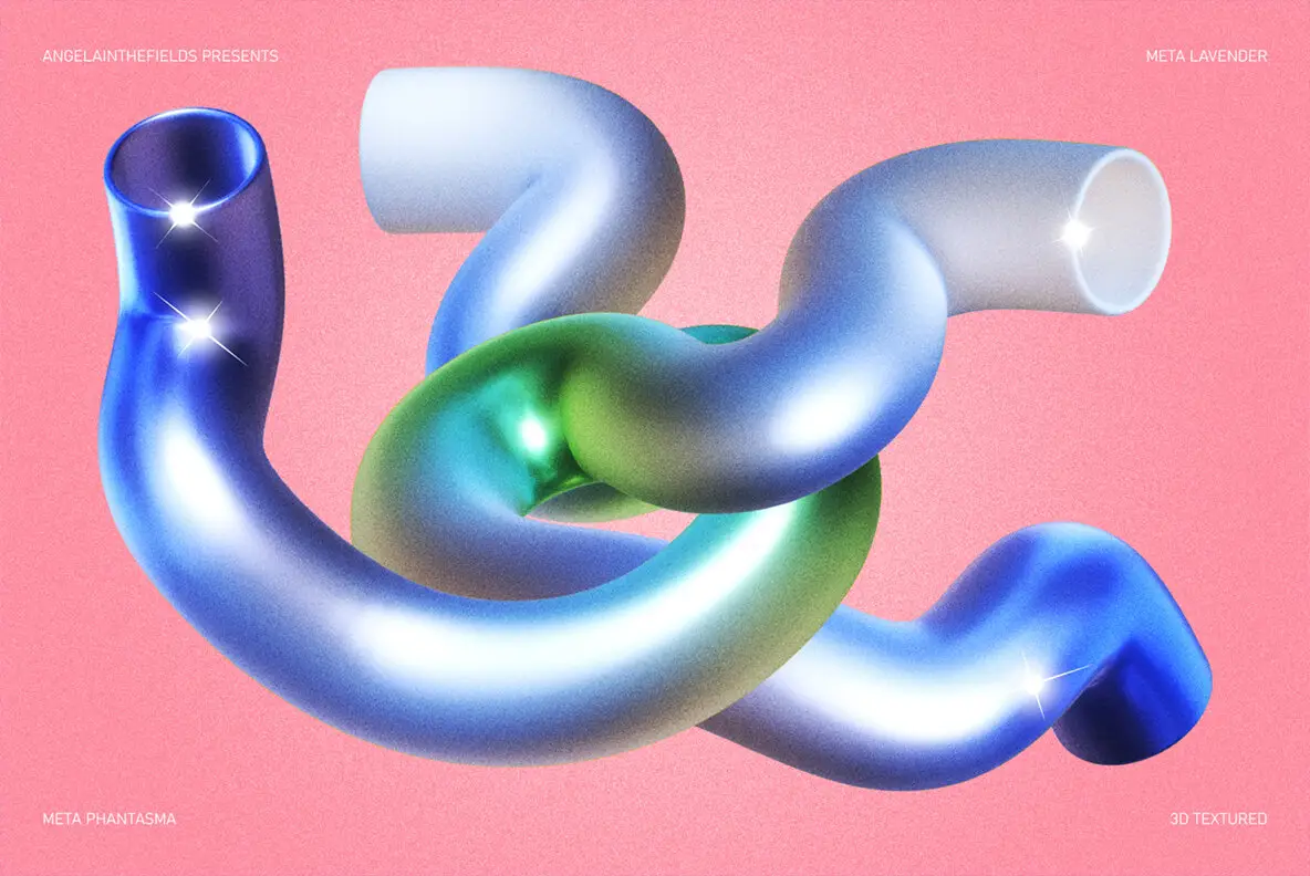 3D Meta Lavender Objects Graphics - YouWorkForThem