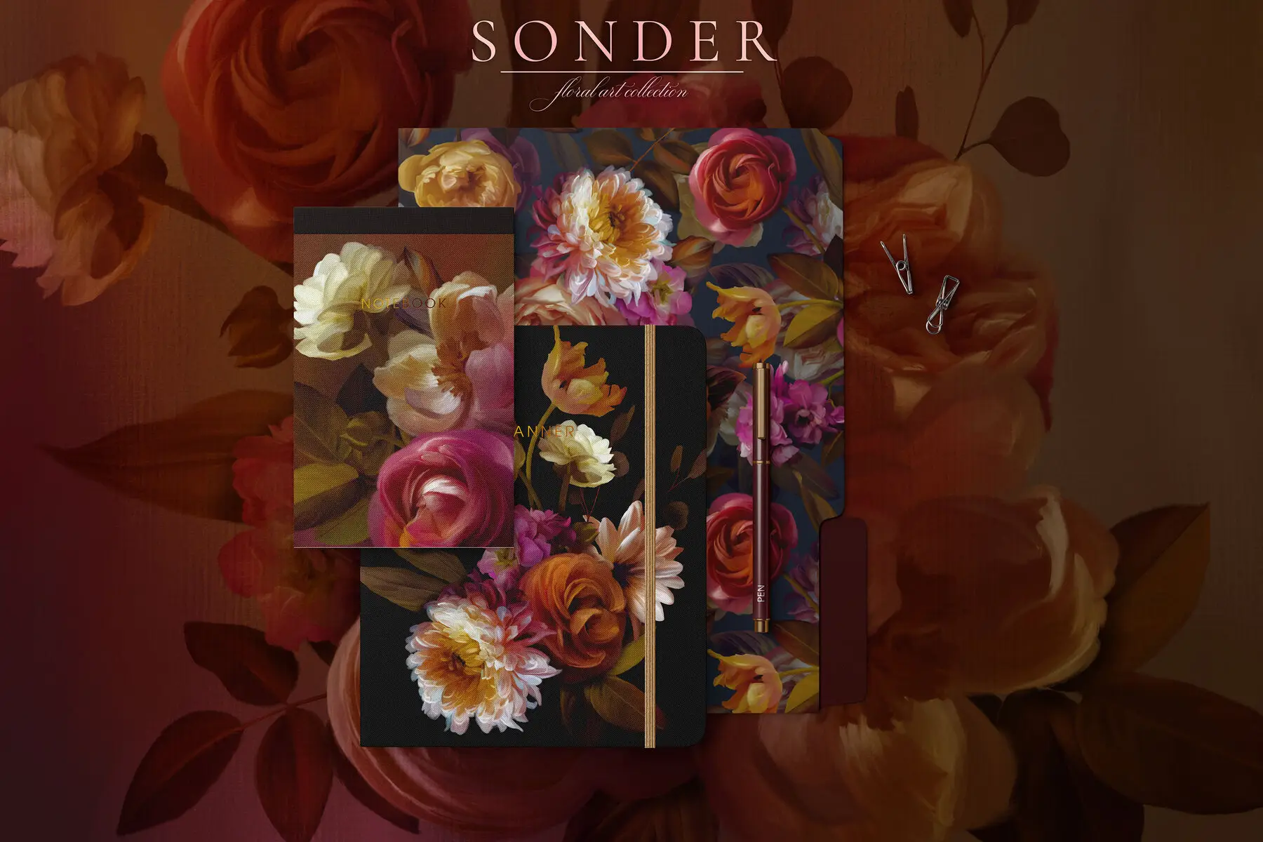 Sonder Oil Paint Floral Collection Graphics - YouWorkForThem