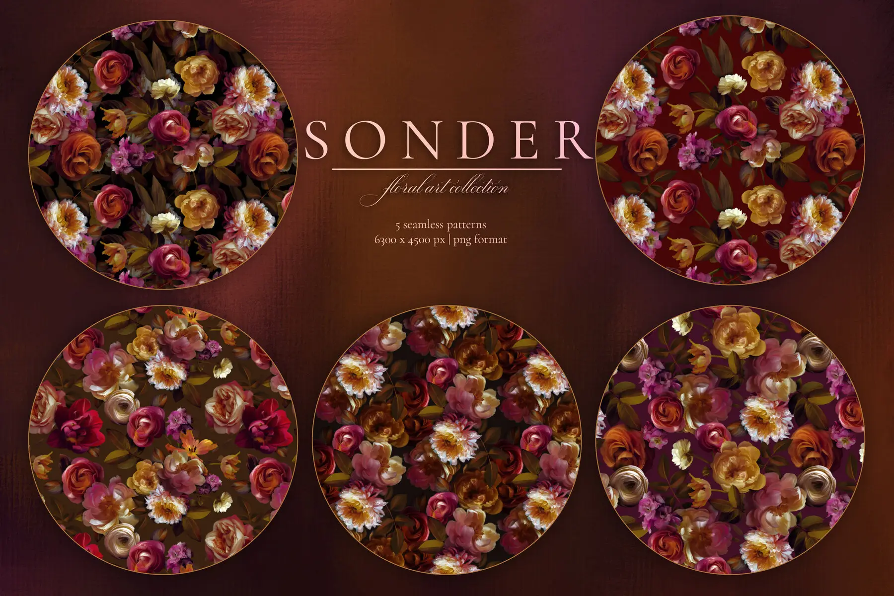 Sonder Oil Paint Floral Collection Graphics - YouWorkForThem