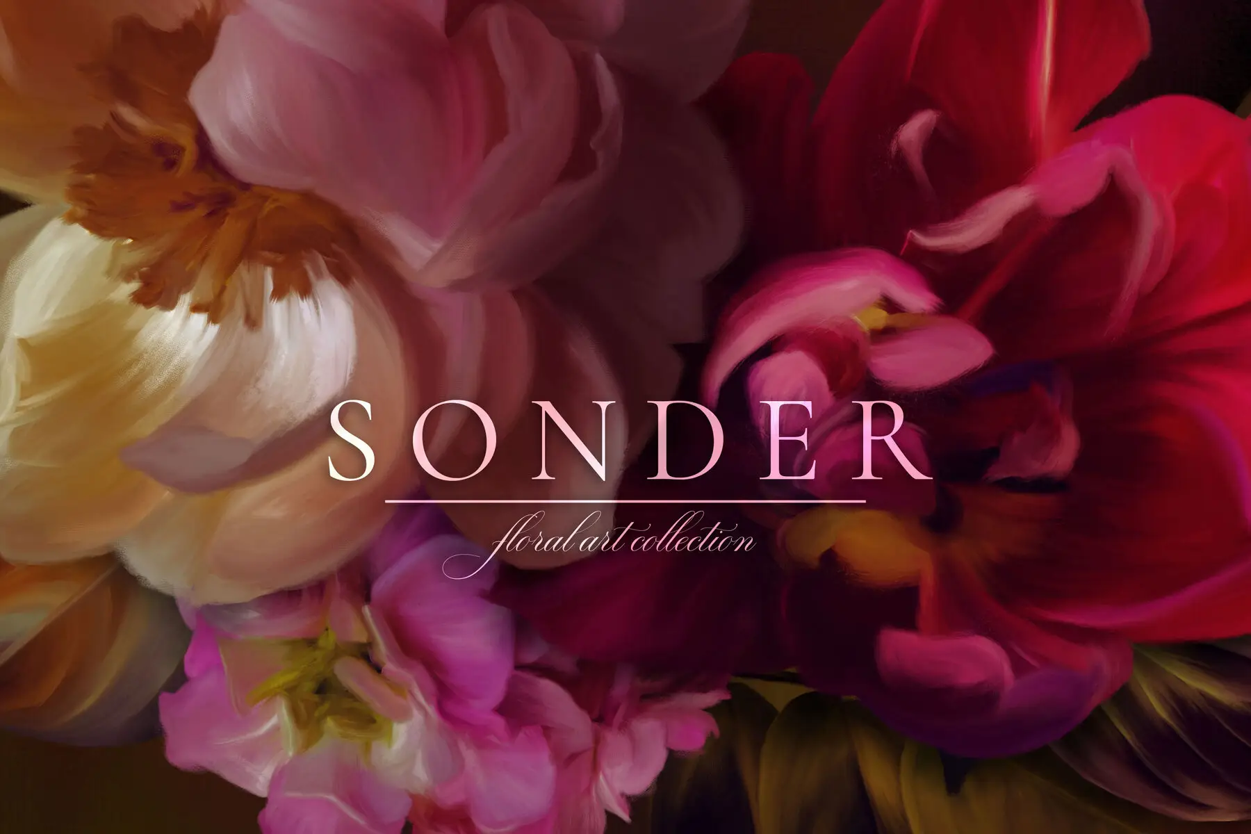 Sonder Oil Paint Floral Collection Graphics - YouWorkForThem