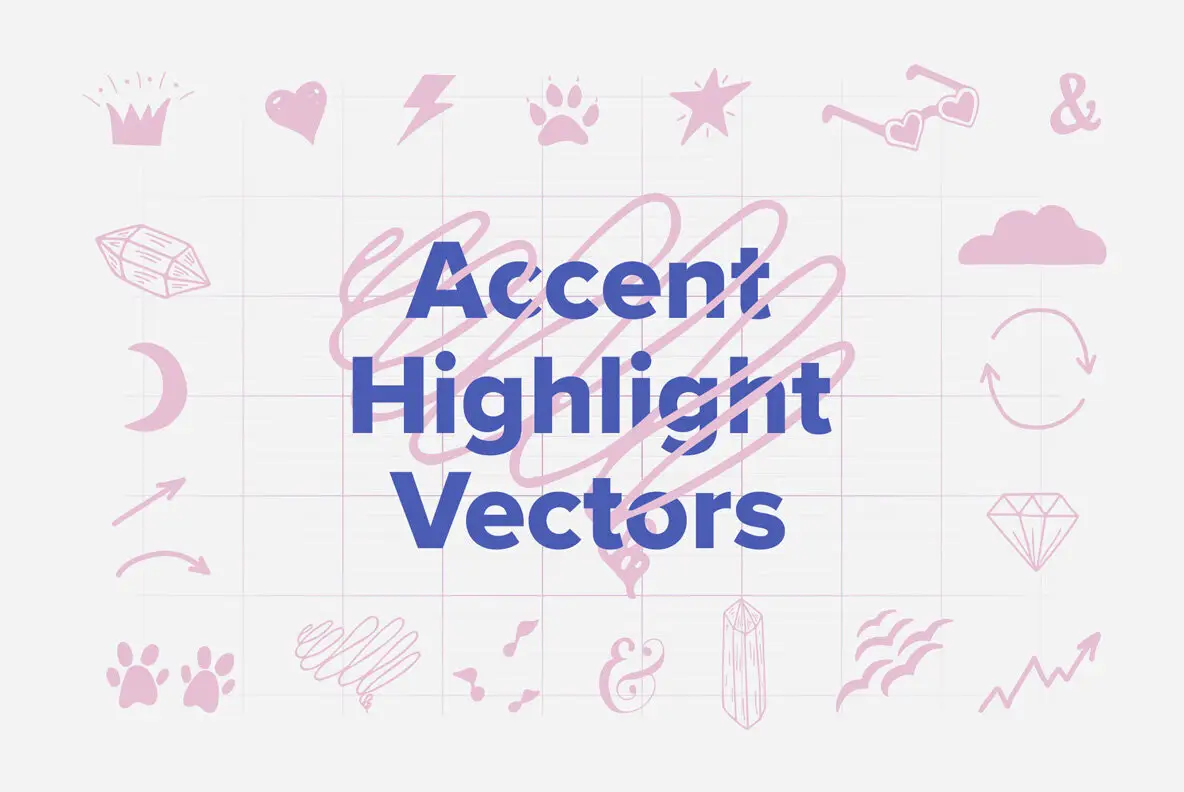 Creative Text Highlights Vector Set Graphics - YouWorkForThem