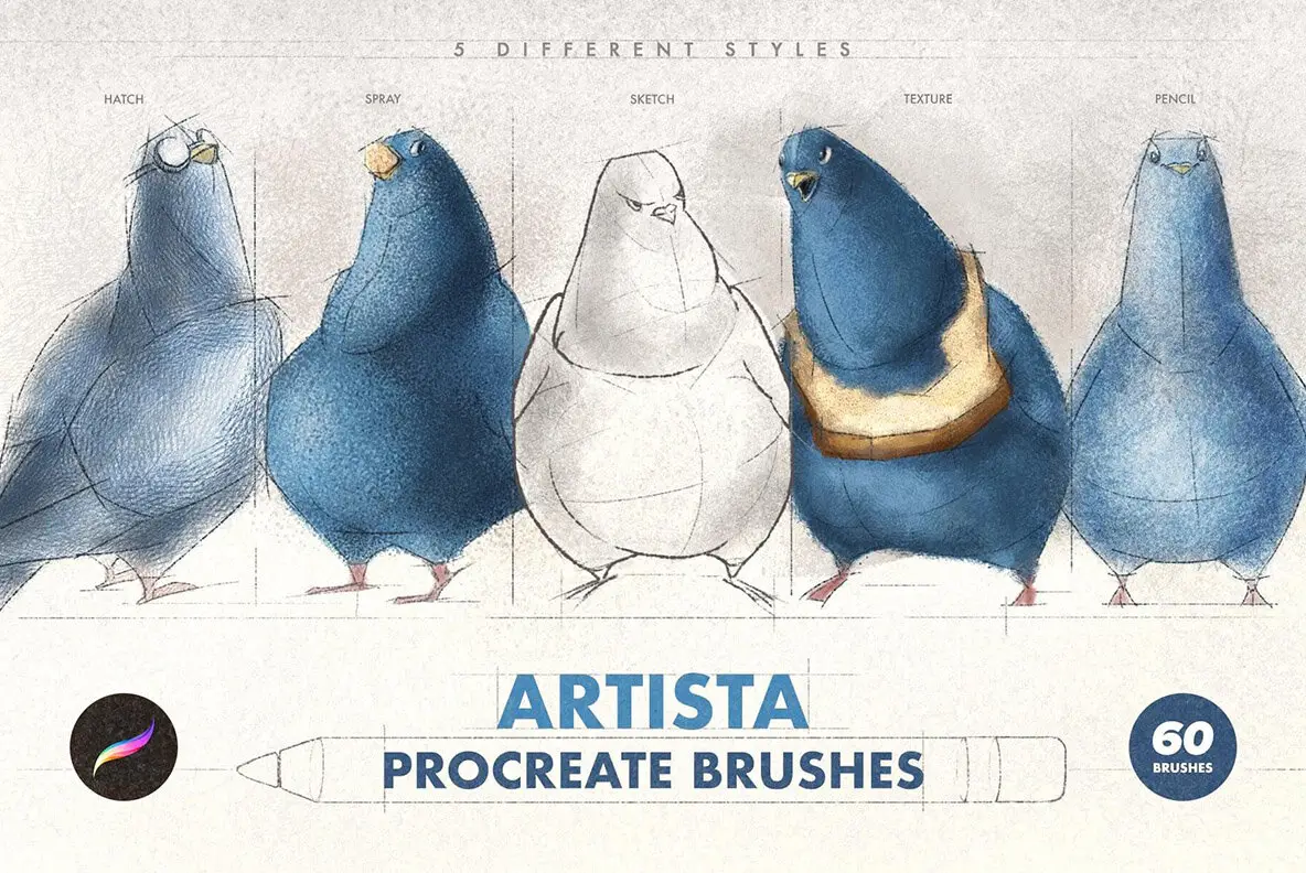 Procreate Brushes Bundle - YouWorkForThem