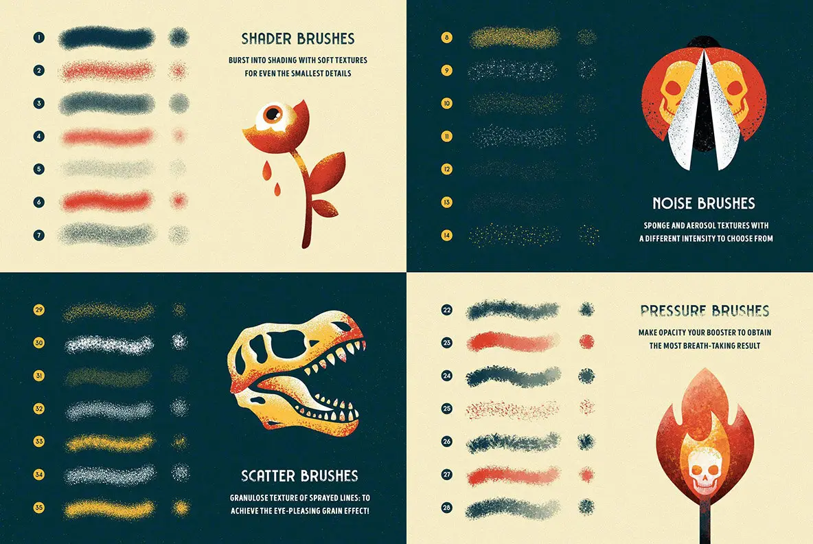 Procreate Brushes Bundle - YouWorkForThem