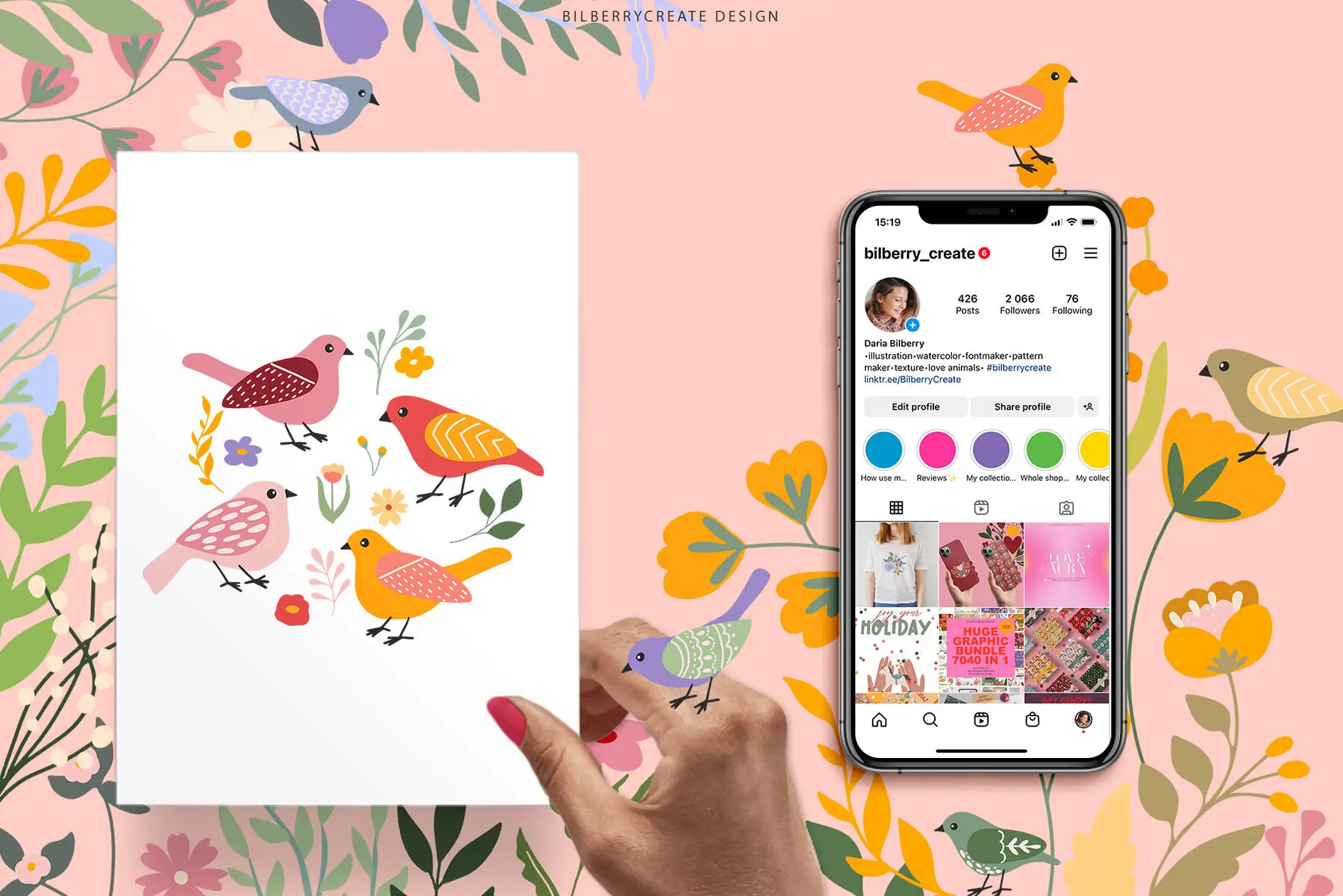 Early birds spring art set Animals - YouWorkForThem