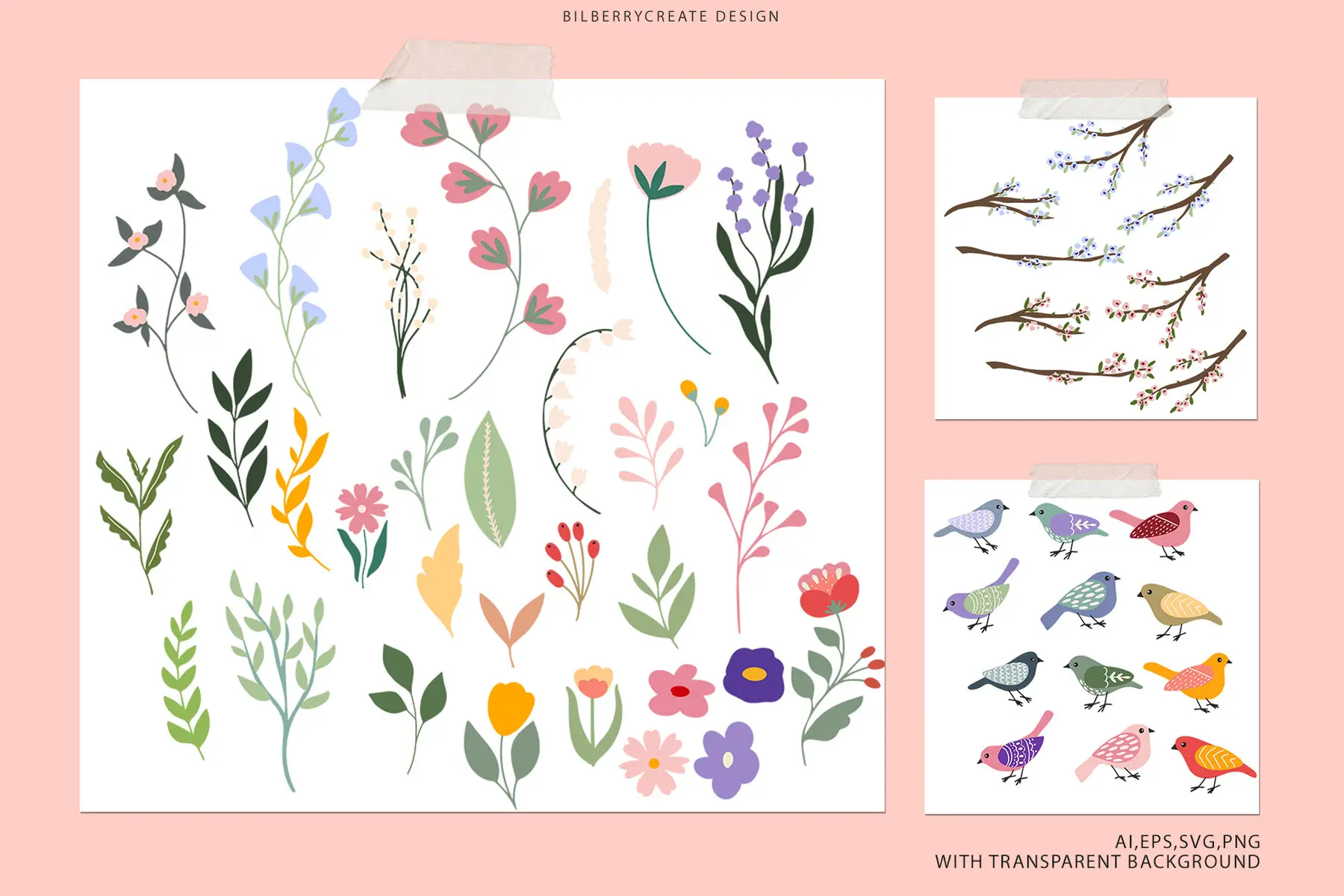 Early birds spring art set Animals - YouWorkForThem